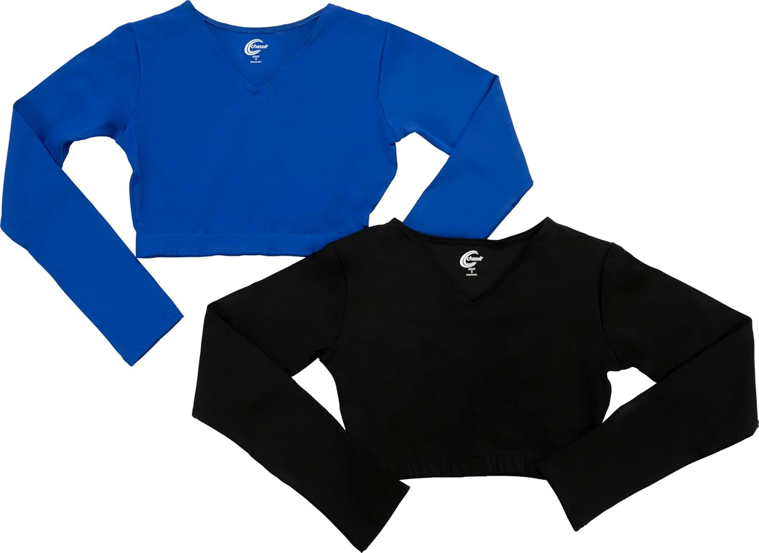 chassé Cheer Cropped V-Neck Liner for Girls & Women, 4-Way Stretch ...