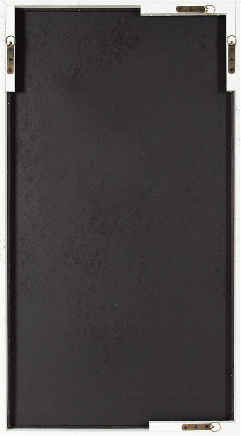 Kate and Laurel Thacker Farmhouse Mirror, 22 x 40, White, Decorative ...