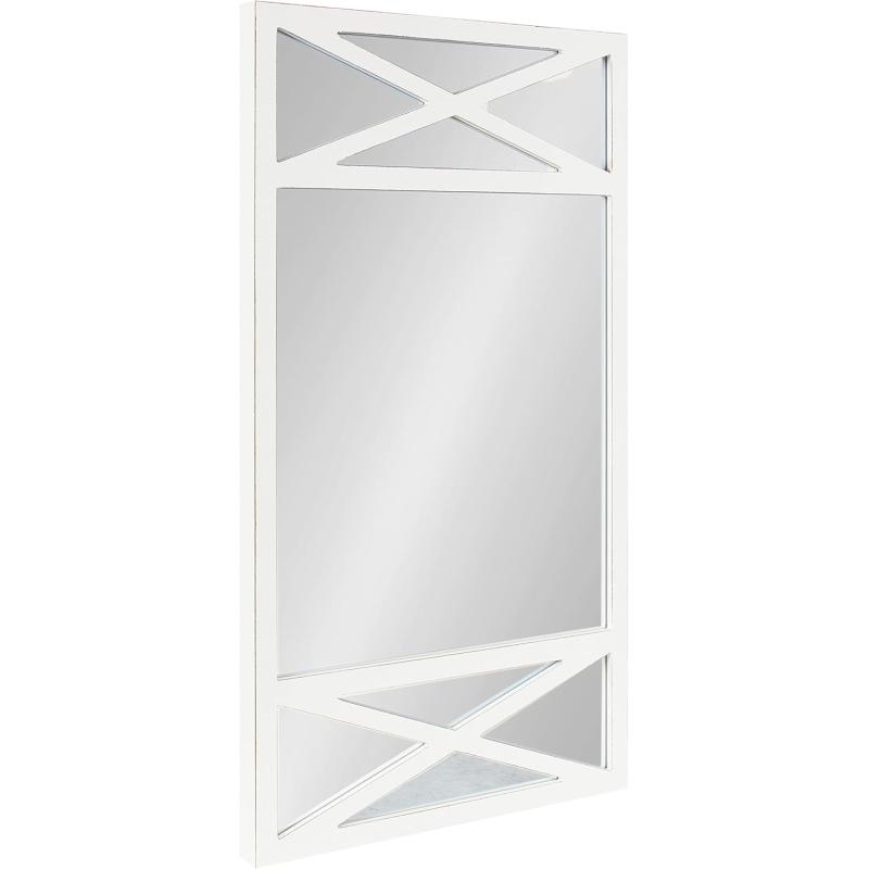 Kate and Laurel Thacker Farmhouse Mirror, 22 x 40, White, Decorative ...