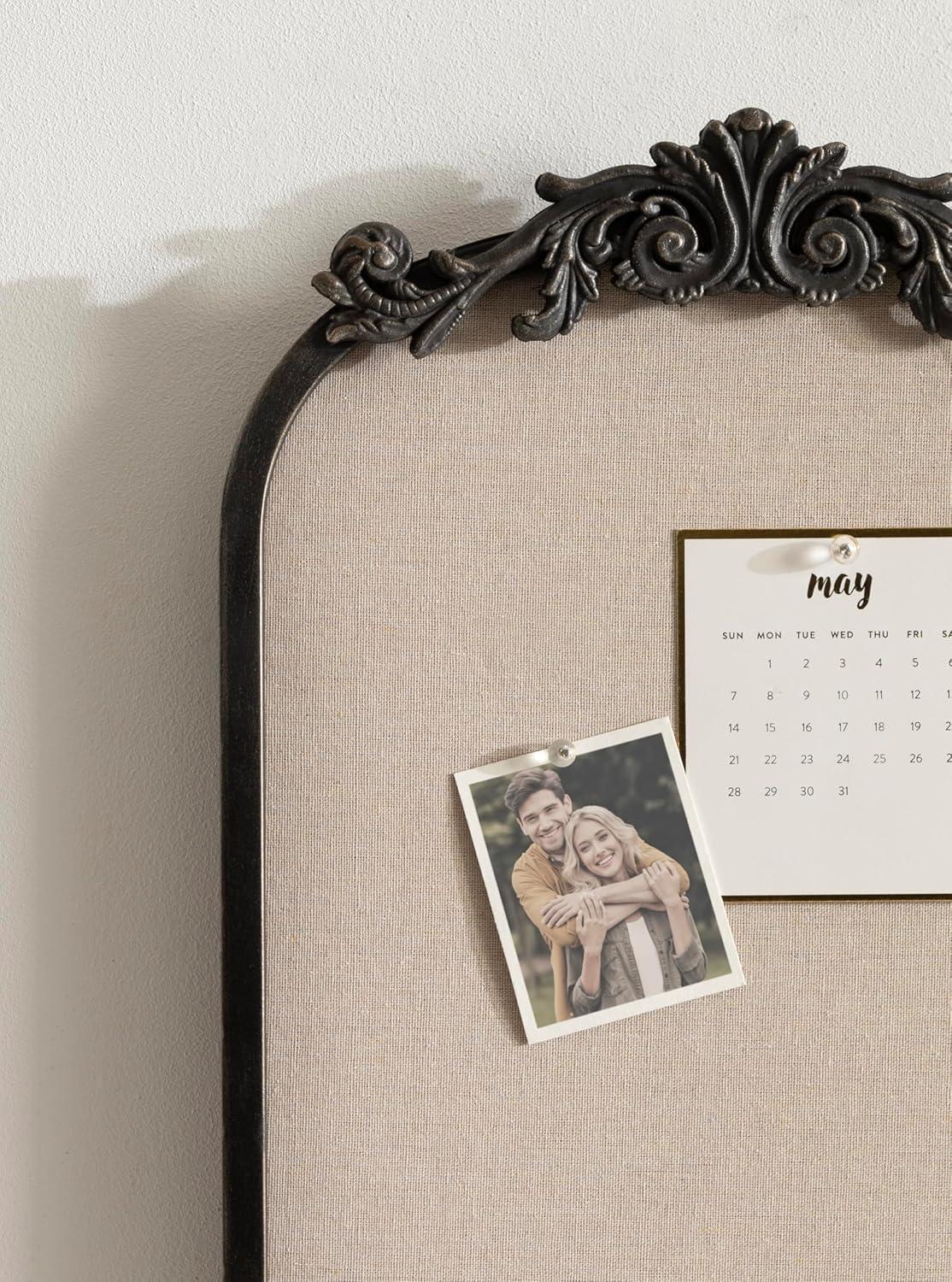Kate and Laurel Arendahl Arch Pinboard, 13 x 25, Silver, Framed Arched ...