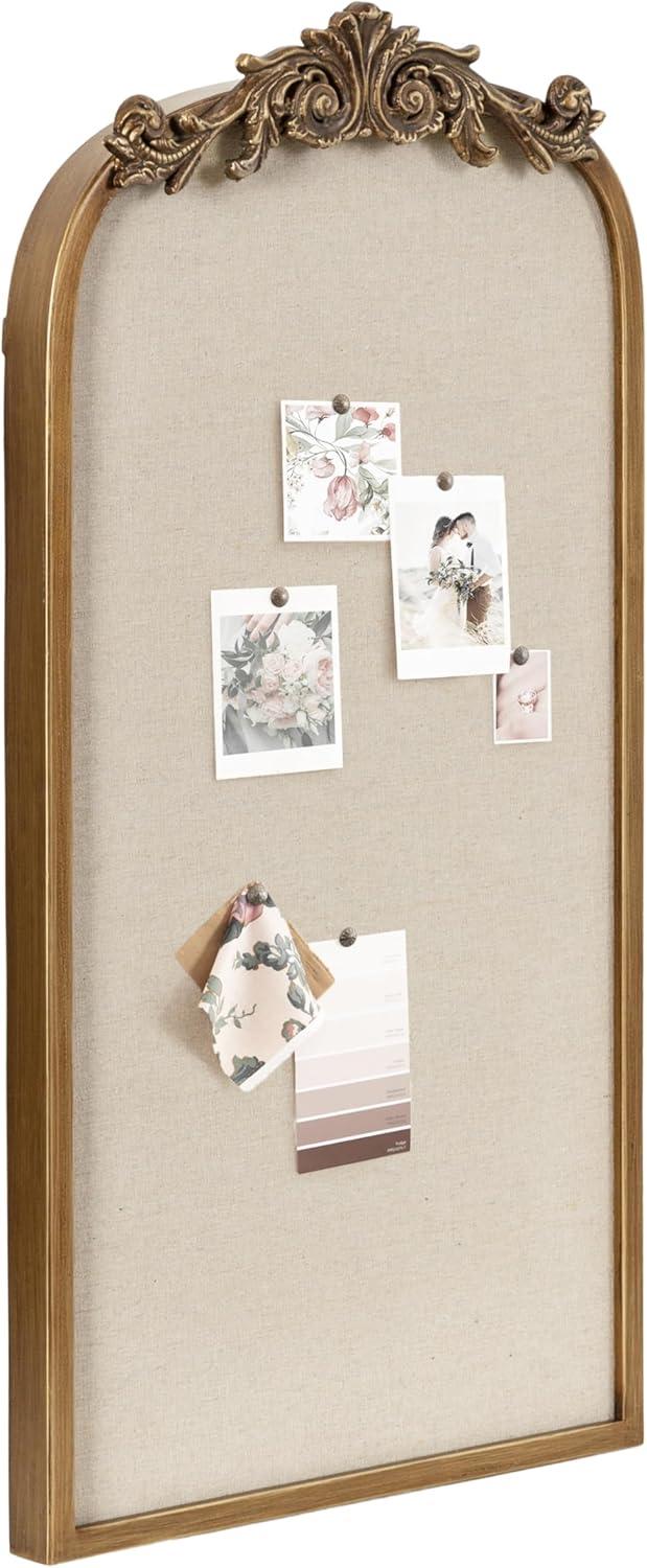 Kate and Laurel Arendahl Arch Pinboard, 13 x 25, Silver, Framed Arched ...