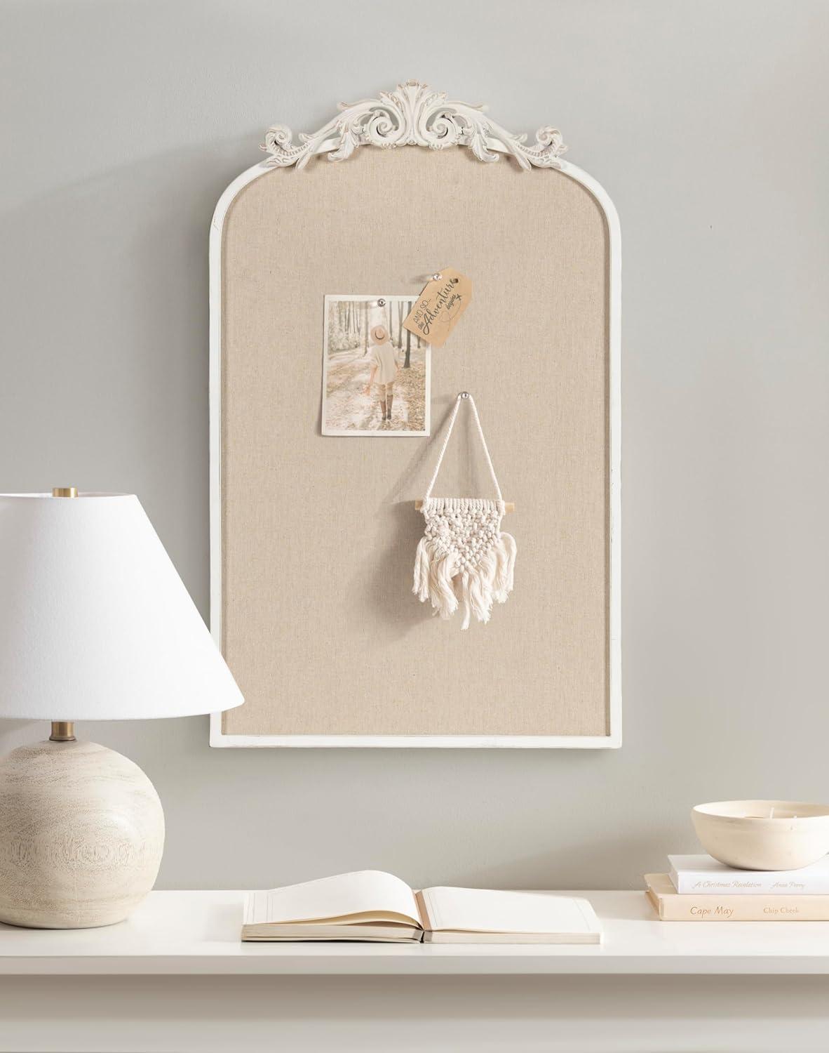 Kate and Laurel Arendahl Arch Pinboard, 13 x 25, Silver, Framed Arched ...