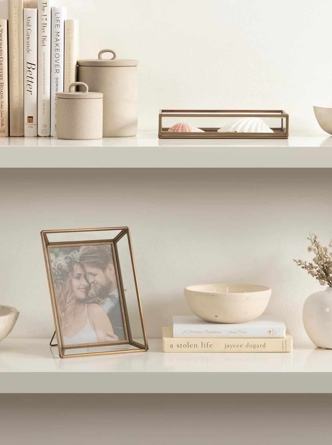 Kate and Laurel Nevala Decorative 5×7 Picture Frame and Tabletop Tray ...