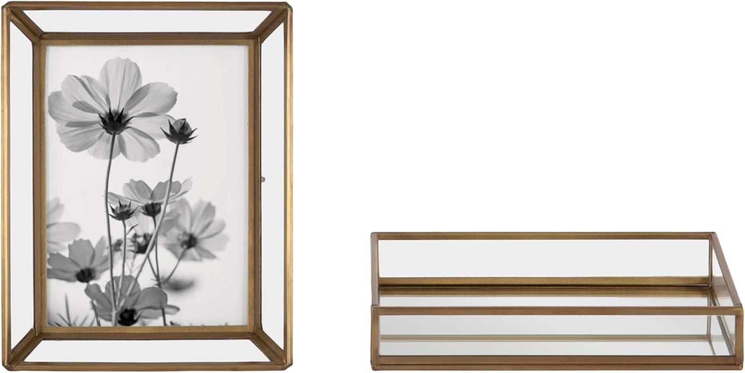 Kate and Laurel Nevala Decorative 5×7 Picture Frame and Tabletop Tray ...