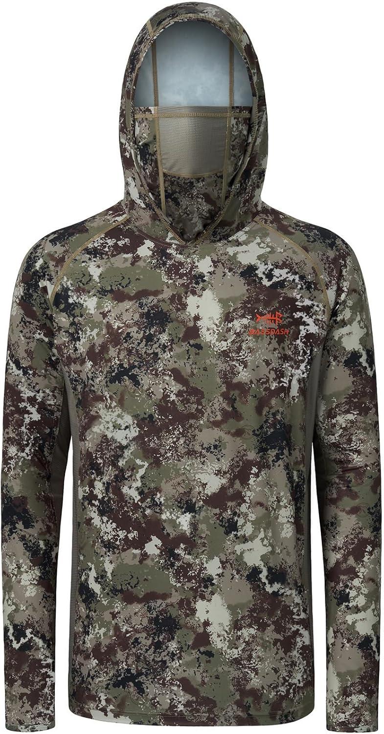 BASSDASH Men’s UPF 50+ Camo Long Sleeve Hunting Fishing Hoodie Shirt ...