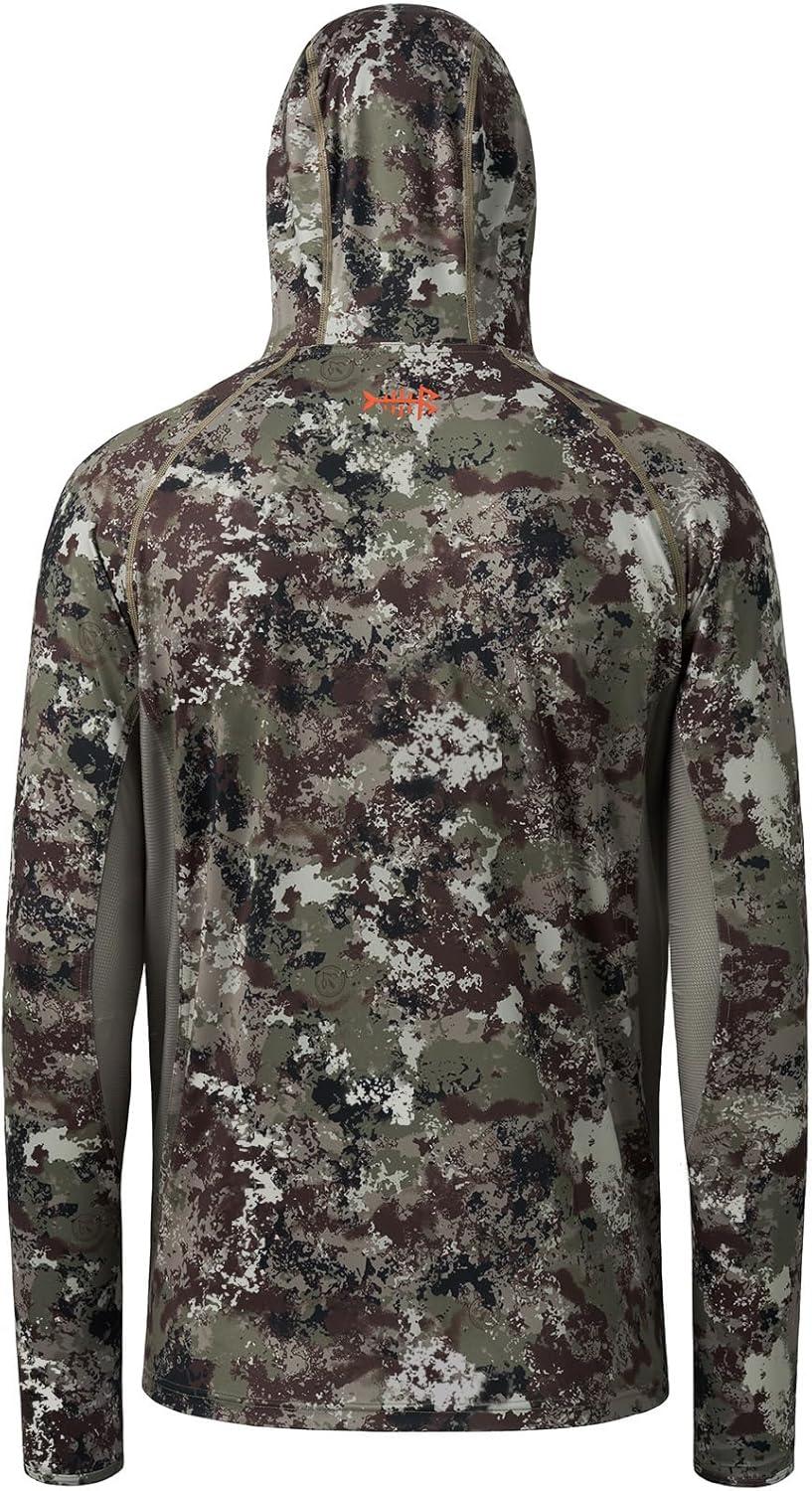 BASSDASH Men’s UPF 50+ Camo Long Sleeve Hunting Fishing Hoodie Shirt ...