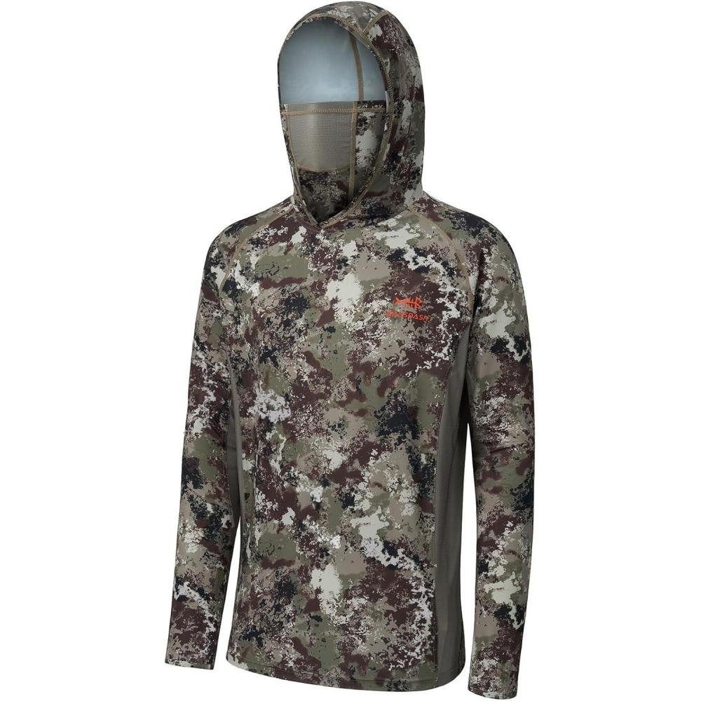 BASSDASH Men’s UPF 50+ Camo Long Sleeve Hunting Fishing Hoodie Shirt ...