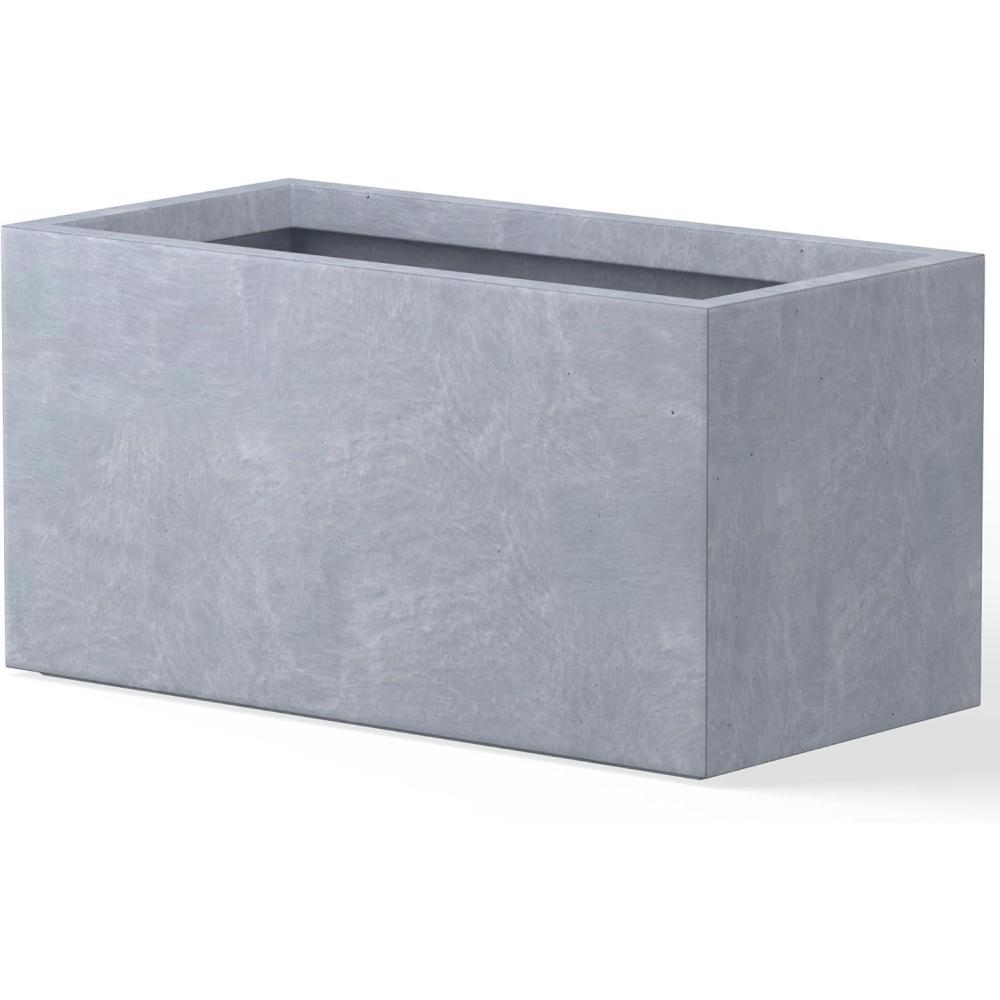 Tall Planter Kante 23.2 And 31.1 L Long Rectangular Concrete Planter ...
